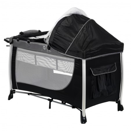 Baby cot DORIS on 2 levels | Gray | Zizito.com